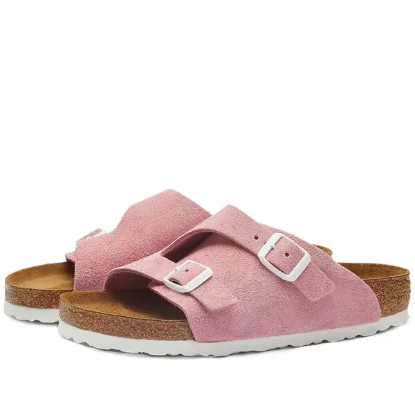 Birkenstock Zurich Sandals Men’s 10–10.5 / EU 43 Candy Pink Suede – Brand New ✨ Birkenstock Zürich Zurich Suede Leather Sandals Slippers  main image 4