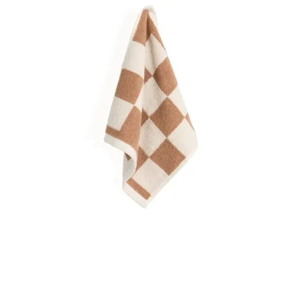 HAY Check Wash Cloth - Cappuccino