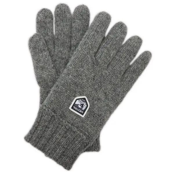 HESTRA Basic Wool Gloves - Grey