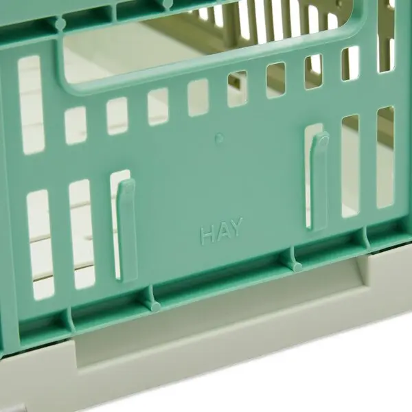 HAY Small Recycled Mix Colour Crate - Olive Dark Mint