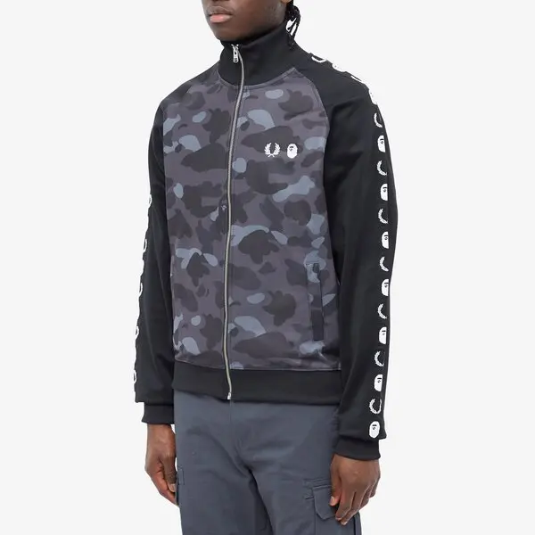 Fred Perry X Bape Camo Track Jacket In Black - 60% Off | Editorialist