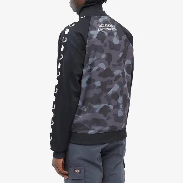 Fred Perry X Bape Camo Track Jacket In Black - 60% Off | Editorialist