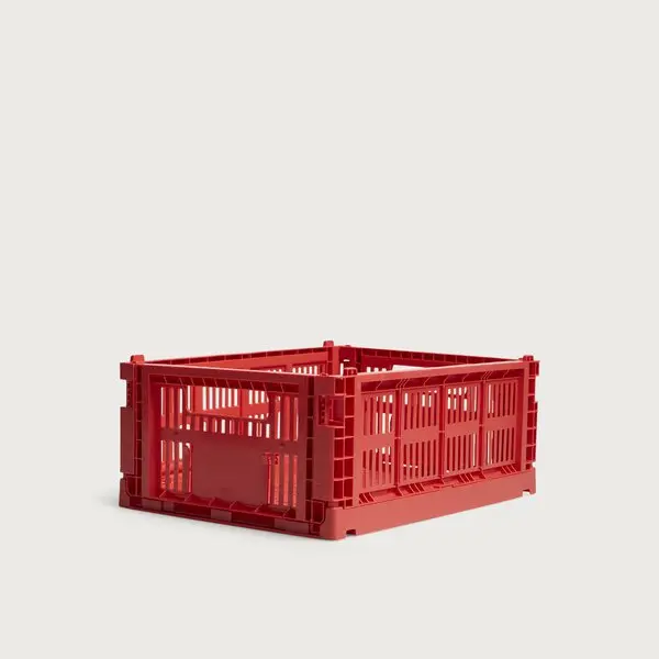 HAY Medium Recycled Colour Crate - Red