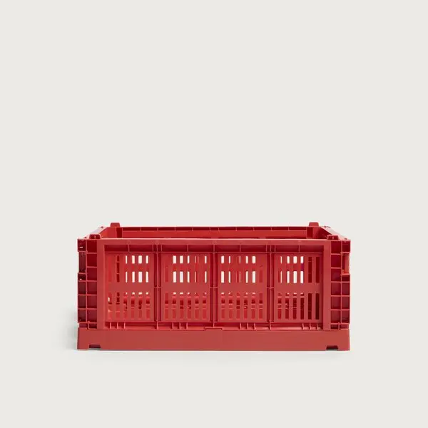 HAY Medium Recycled Colour Crate - Red