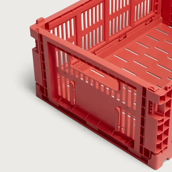 HAY Medium Recycled Colour Crate - Red