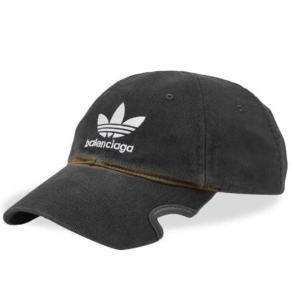 Balenciaga X Adidas Hat Co-Branding Cap - Black/White | Editorialist