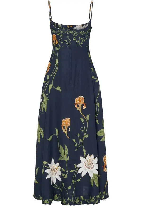 Agua Bendita Ethel Pasiflora Long Dress - Multicolor | Editorialist