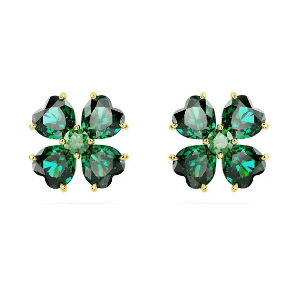 SWAROVSKI Idyllia Stud Earrings With Zirconia - Green