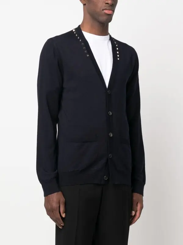 Valentino Garavani Rockstud-embellished Wool Cardigan