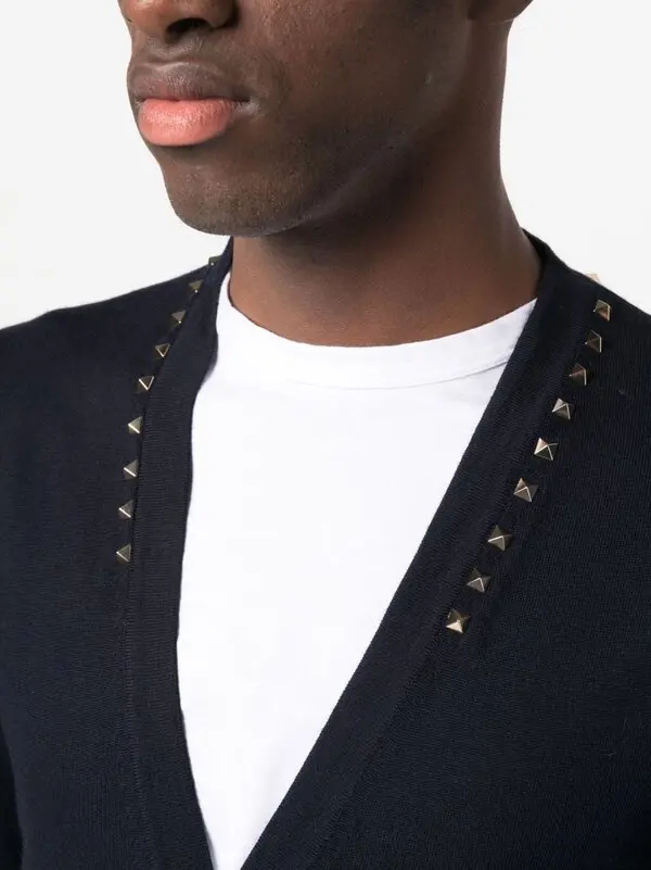 Valentino Garavani Rockstud-embellished Wool Cardigan