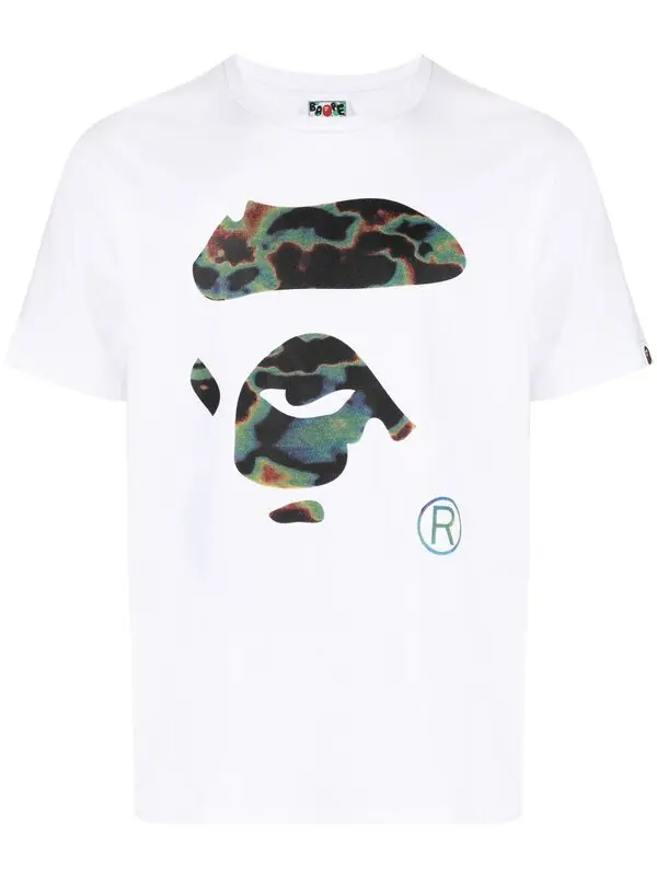 A BATHING APE Logo-print Cotton T-shirt - White