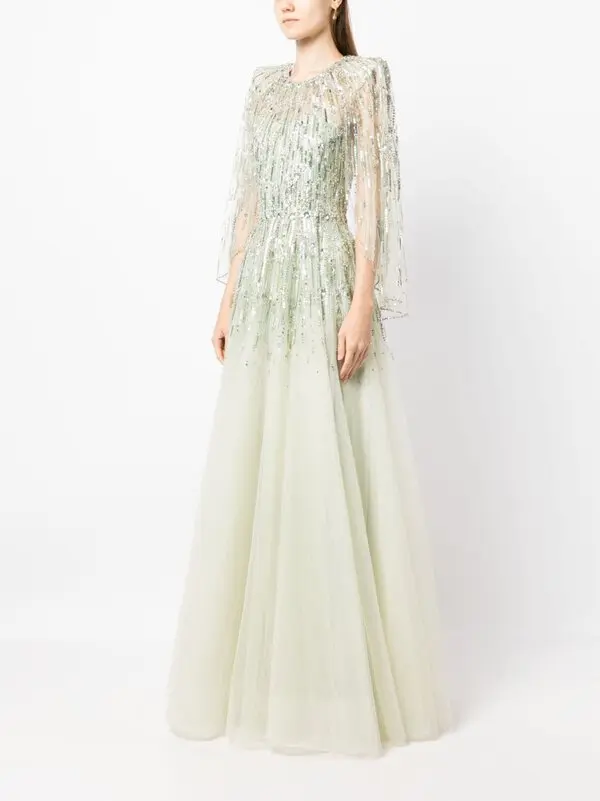 Jenny Packham Dolores Sequin-embellished Gown