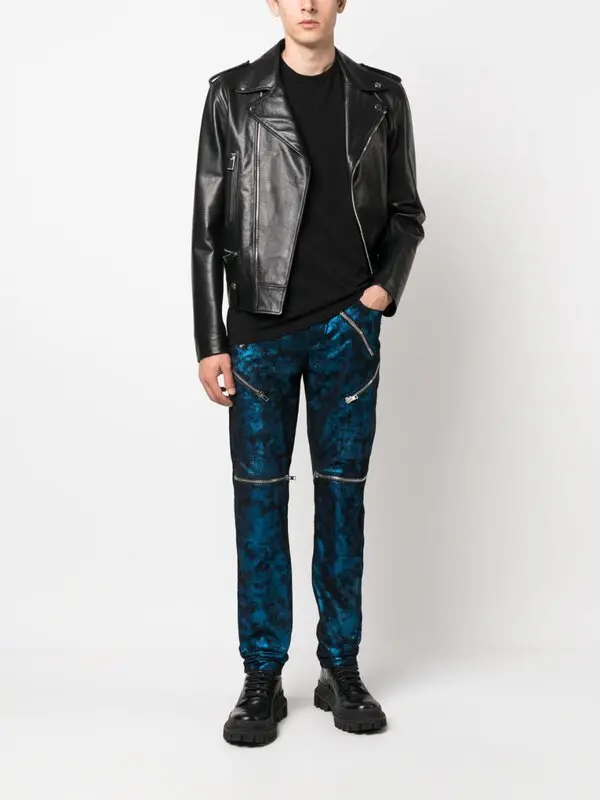 Moschino Multiple Zip-fastening-pockets Suede Trousers