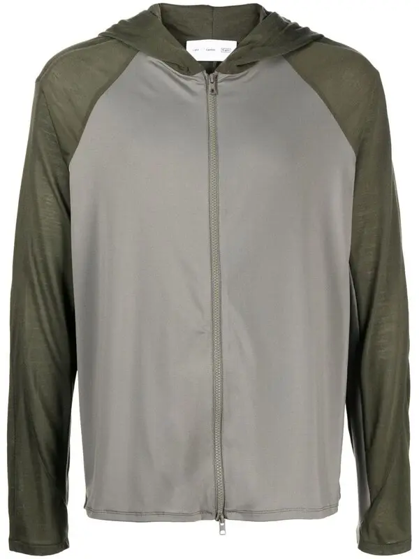 POST ARCHIVE FACTION Colour-block Zip-up Hoodie
