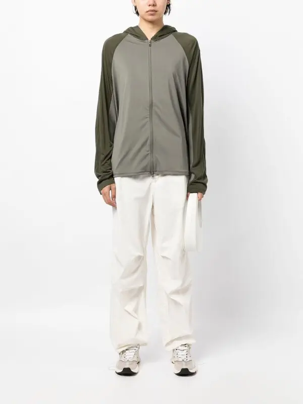 POST ARCHIVE FACTION Colour-block Zip-up Hoodie