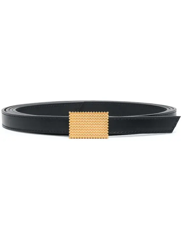 LANVIN Concerto Leather Belt - Black