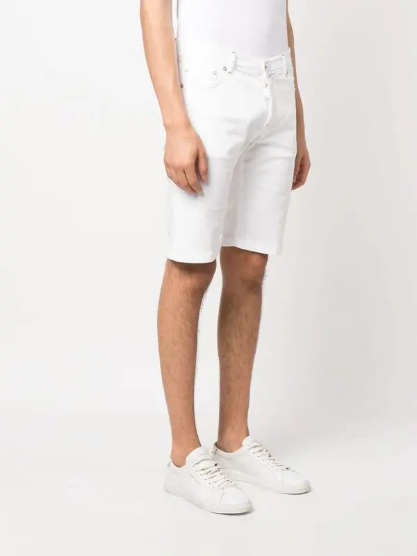 Kiton Logo-patch Denim Shorts