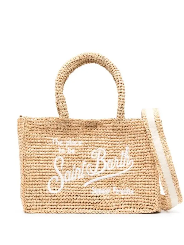 MC2 SAINT BARTH Colette Raffia-design Tote Bag