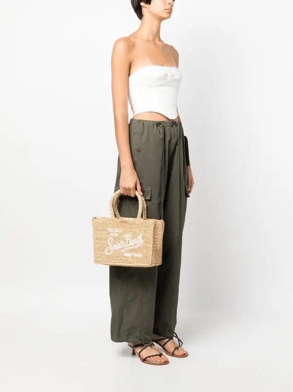 MC2 SAINT BARTH Colette Raffia-design Tote Bag