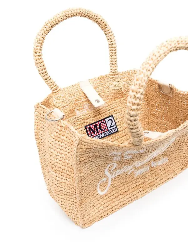 MC2 SAINT BARTH Colette Raffia-design Tote Bag