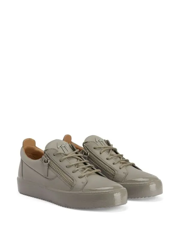 GIUSEPPE ZANOTTI Frankie Match Double-zip Low-top Sneakers - Grey