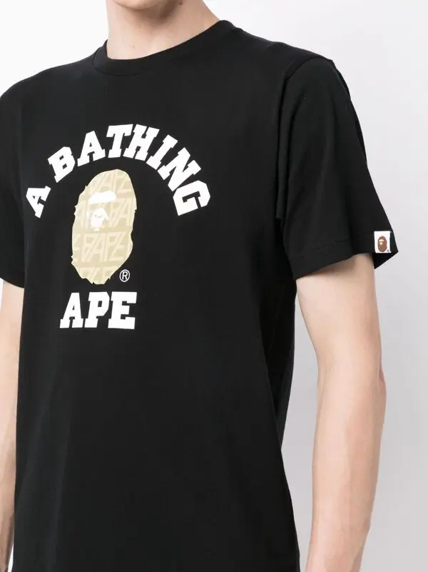 A Bathing Ape® Logo-Print Cotton T-Shirt - Black | Editorialist