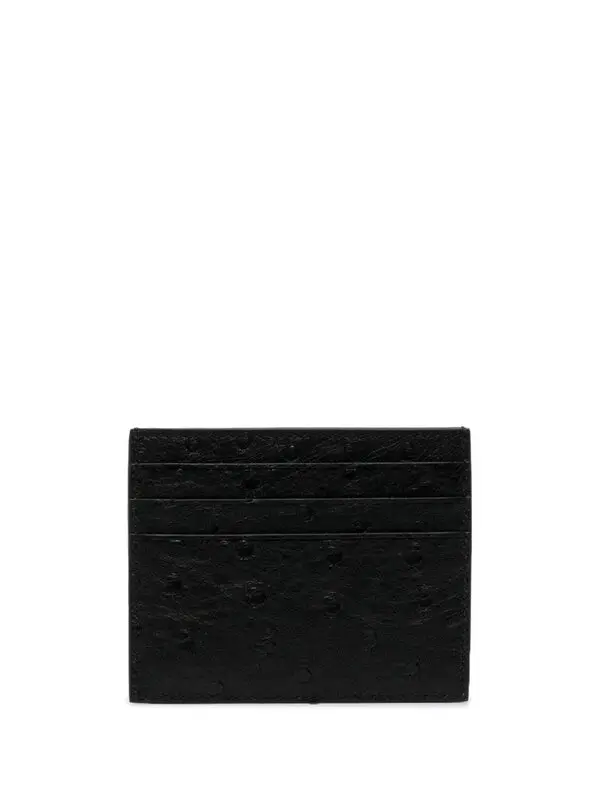 Valentino Garavani Vlogo Signature Leather Card Holder - Black