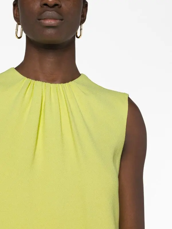 LANVIN Round-neck Mini Dress - Yellow