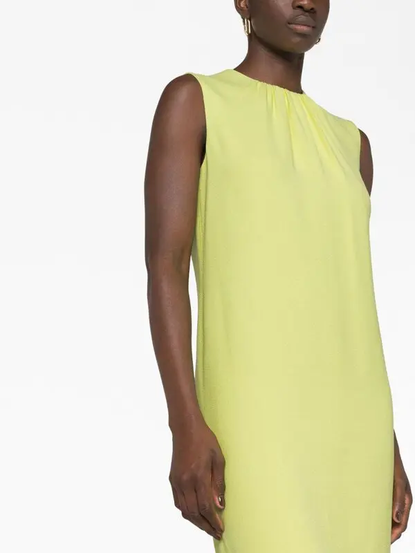 LANVIN Round-neck Mini Dress - Yellow