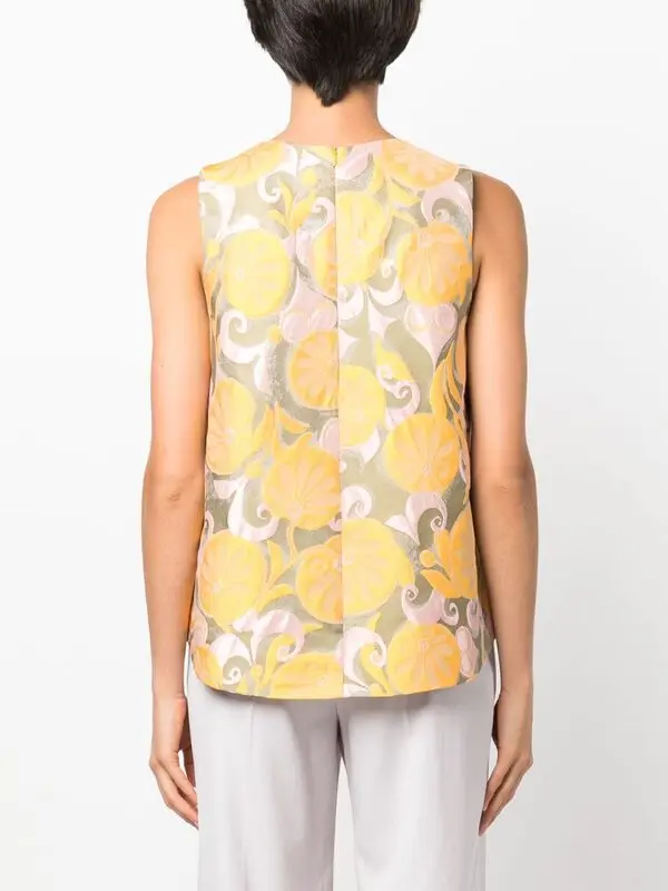 La DoubleJ La Scapa Jacquard Top - Yellow