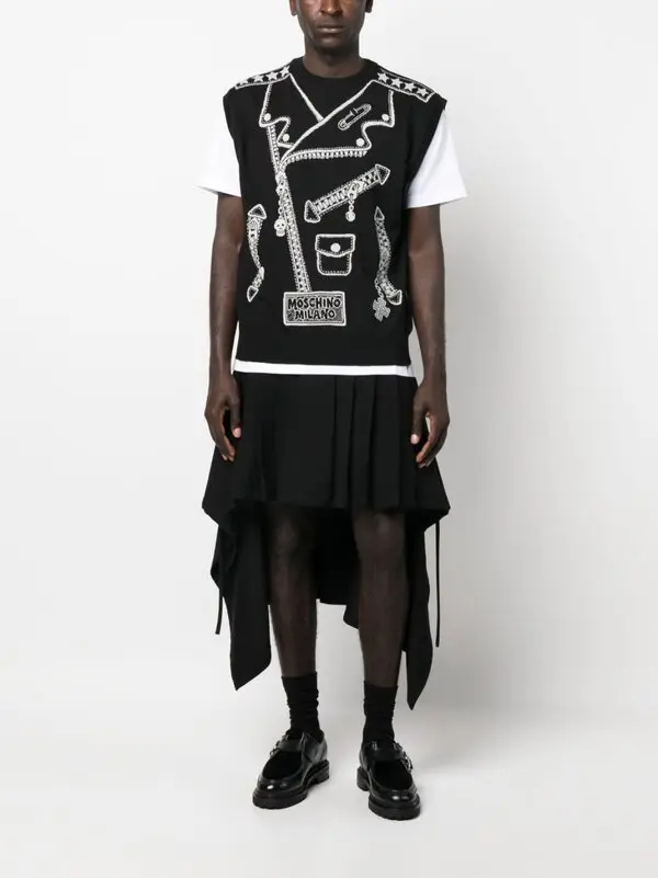 Moschino Pleated Asymetric Skirt
