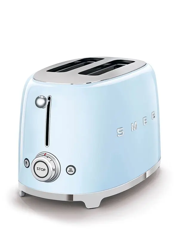 SMEG Logo-plaque Stainless-steel Toaster - Blue