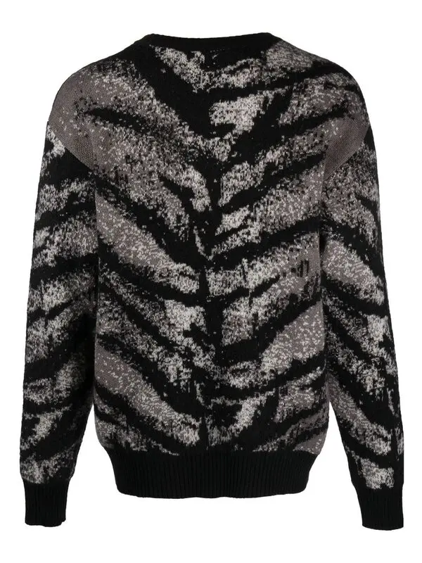 Roberto Cavalli Intarsia-knit Tiger Jumper