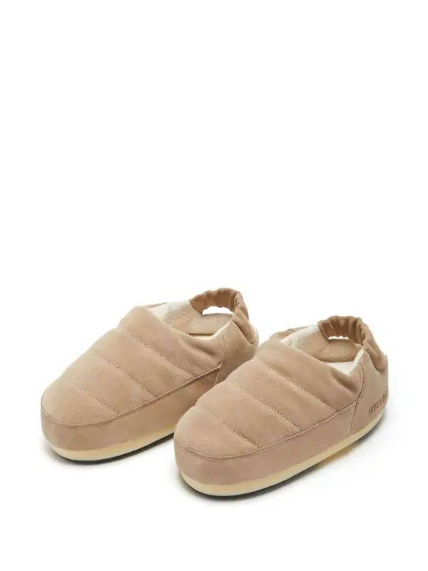 Moon Boot Evolution Suede Slippers - Neutrals