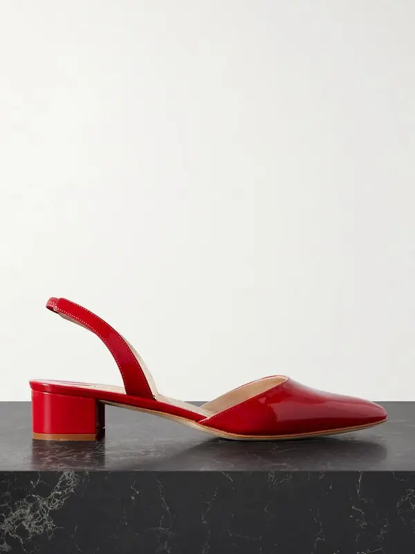 Manolo Blahnik Aspro 30 Patent-leather Pumps - Red