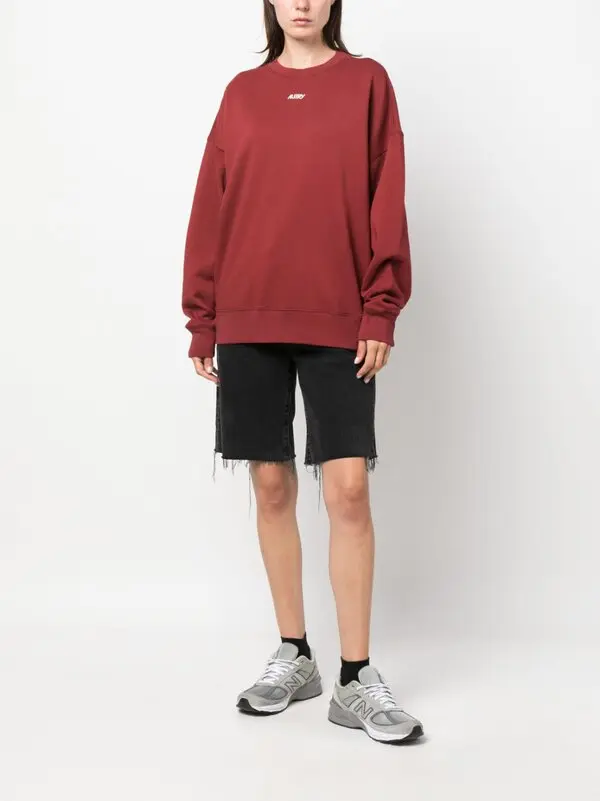 AUTRY Logo-embroidered Cotton Sweatshirt - Red