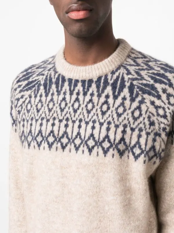Brunello Cucinelli Patterned Knit Crew-neck Jumper
