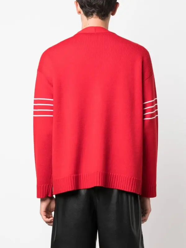 Valentino Garavani Vlogo Patch Wool Cardigan