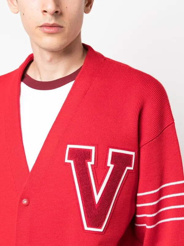Valentino Garavani Vlogo Patch Wool Cardigan