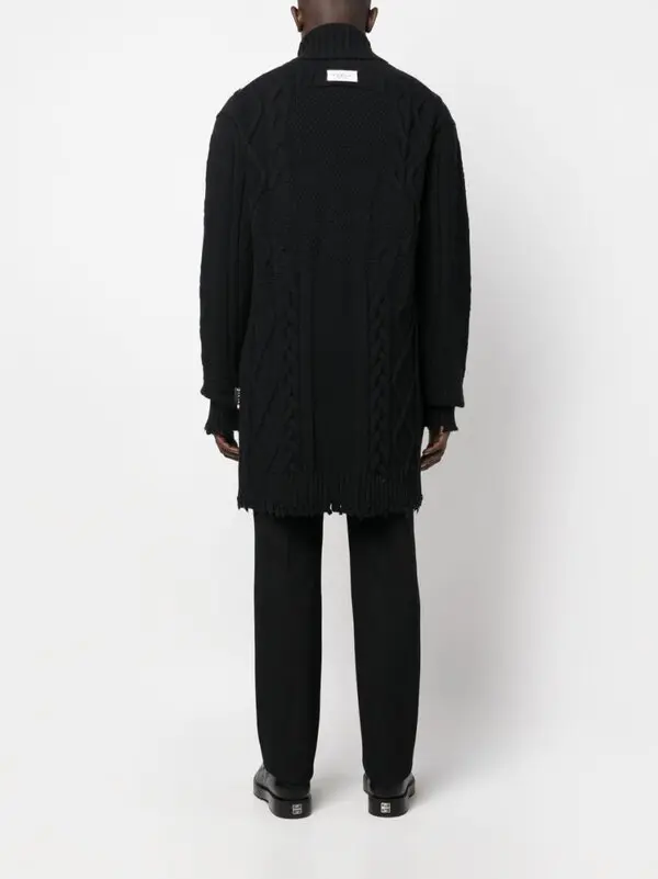 Philipp Plein Cable-knit Cardigan - Black