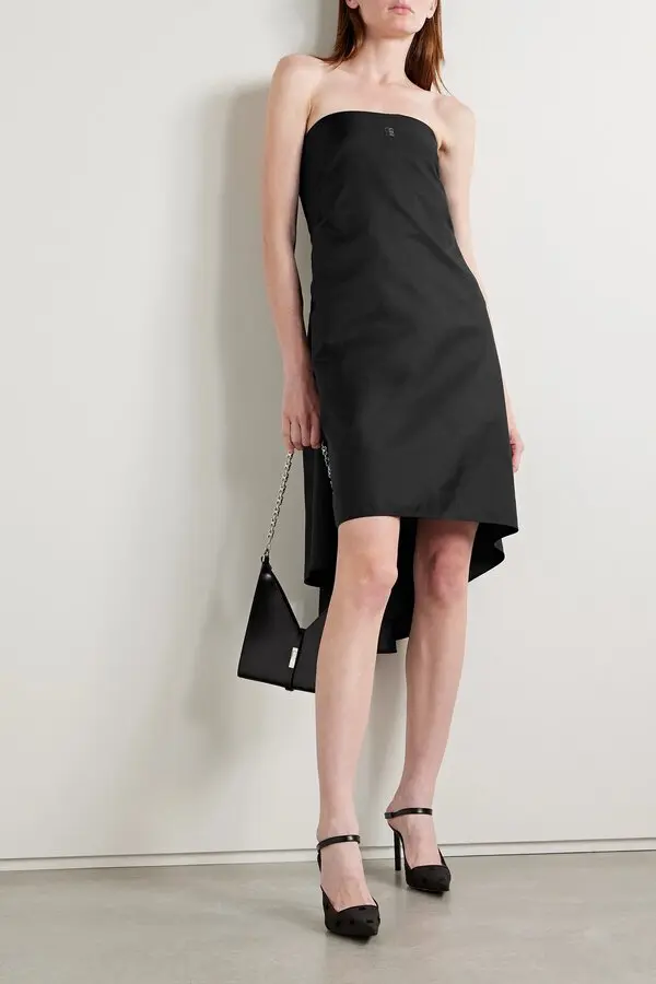 Givenchy Draped Embellished Twill Mini Dress