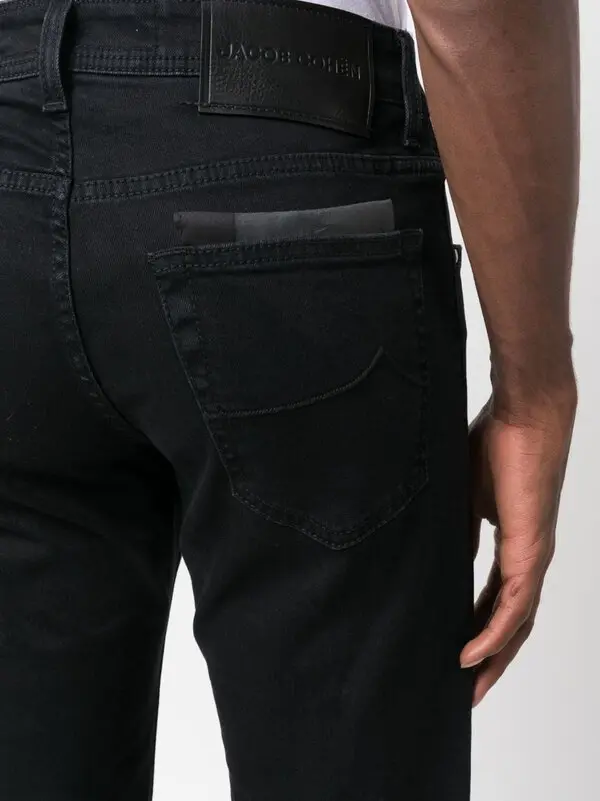 Jacob Cohen Mid-rise Slim-fit Jeans - Black