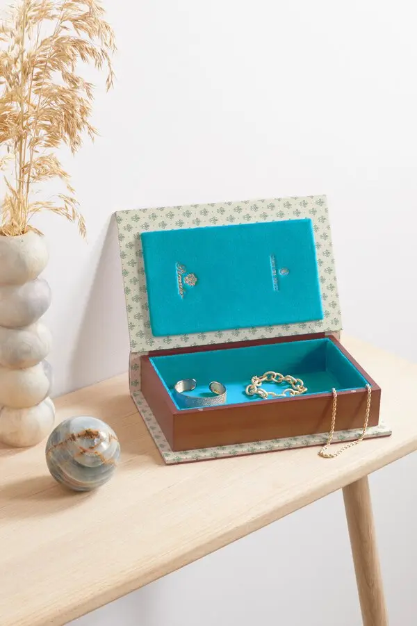 Carolina Bucci Pineider Bucci Safe Book Printed Leather And Wood Jewelery Box