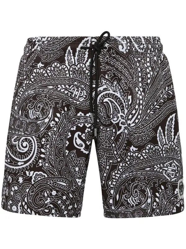 Philipp Plein Paisley-print Swim Shorts - Multicolour