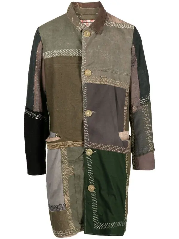 By Walid Cedric Single-breasted Cotton Coat