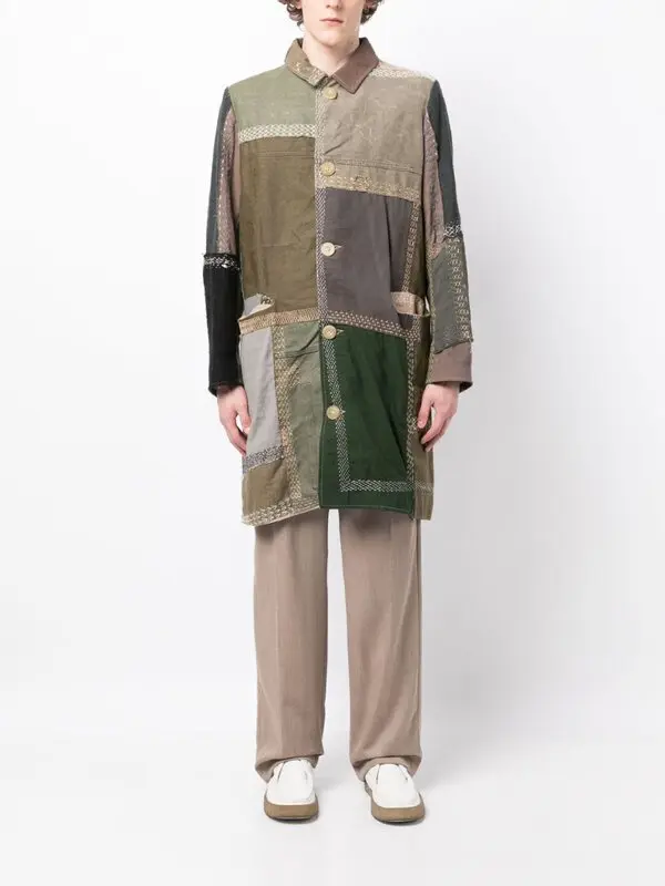 By Walid Cedric Single-breasted Cotton Coat