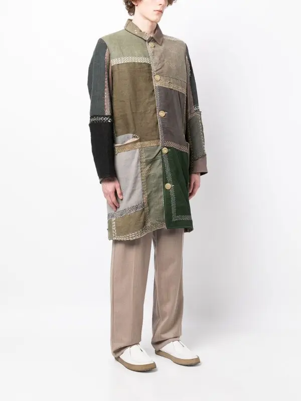 By Walid Cedric Single-breasted Cotton Coat