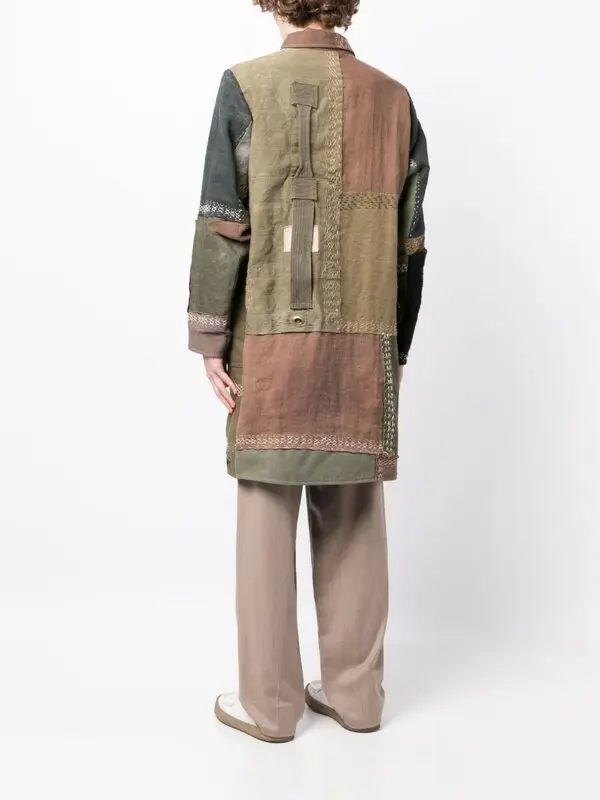 By Walid Cedric Single-breasted Cotton Coat