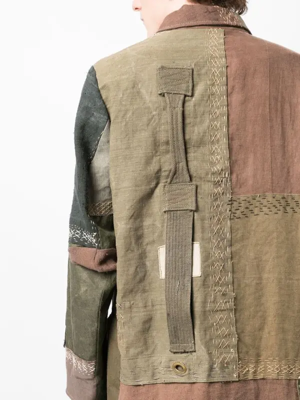 By Walid Cedric Single-breasted Cotton Coat