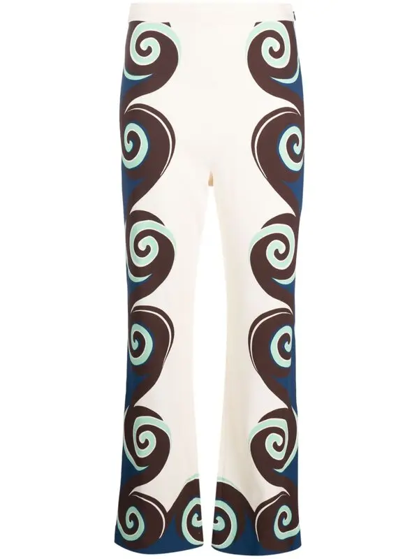 La DoubleJ Geometric-print Trousers